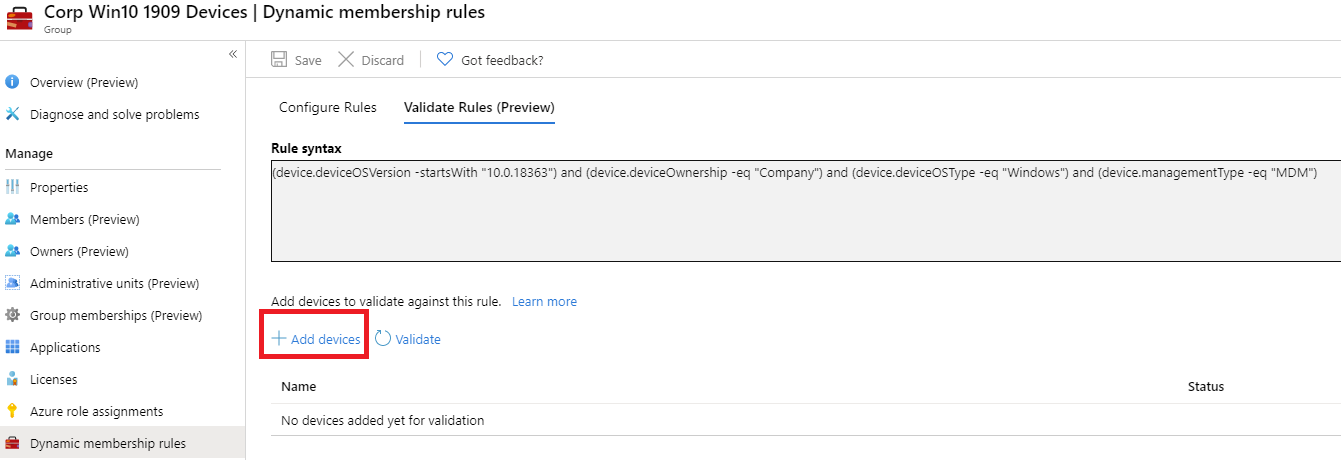 Validate Azure AD Device Dynamic Membership Rules in Preview - Microsoft Consulting Services ...