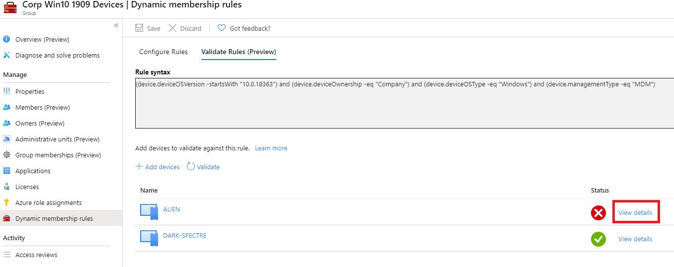 Validate Azure AD Device Dynamic Membership Rules in Preview - Microsoft Consulting Services ...